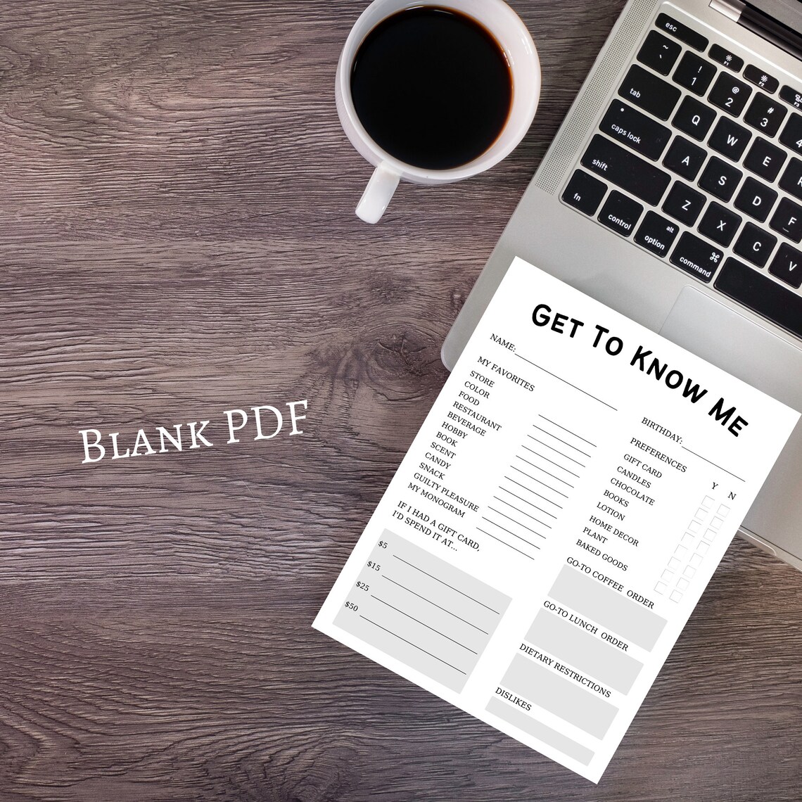 Get to Know Me Survey Template, Editable Canva Blank PDF, Icebreaker Worksheet - Etsy