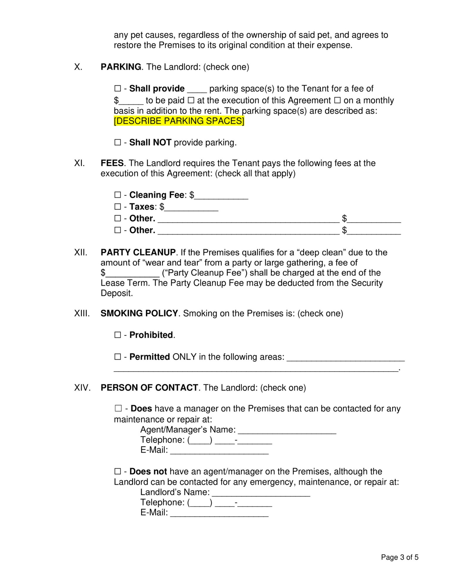 Short Term Rental Agreement Template: Editable Vacation Contract ...