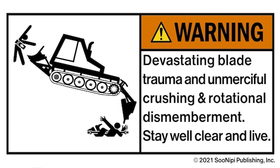 Snow Cat Groomer Warning Sticker | Etsy