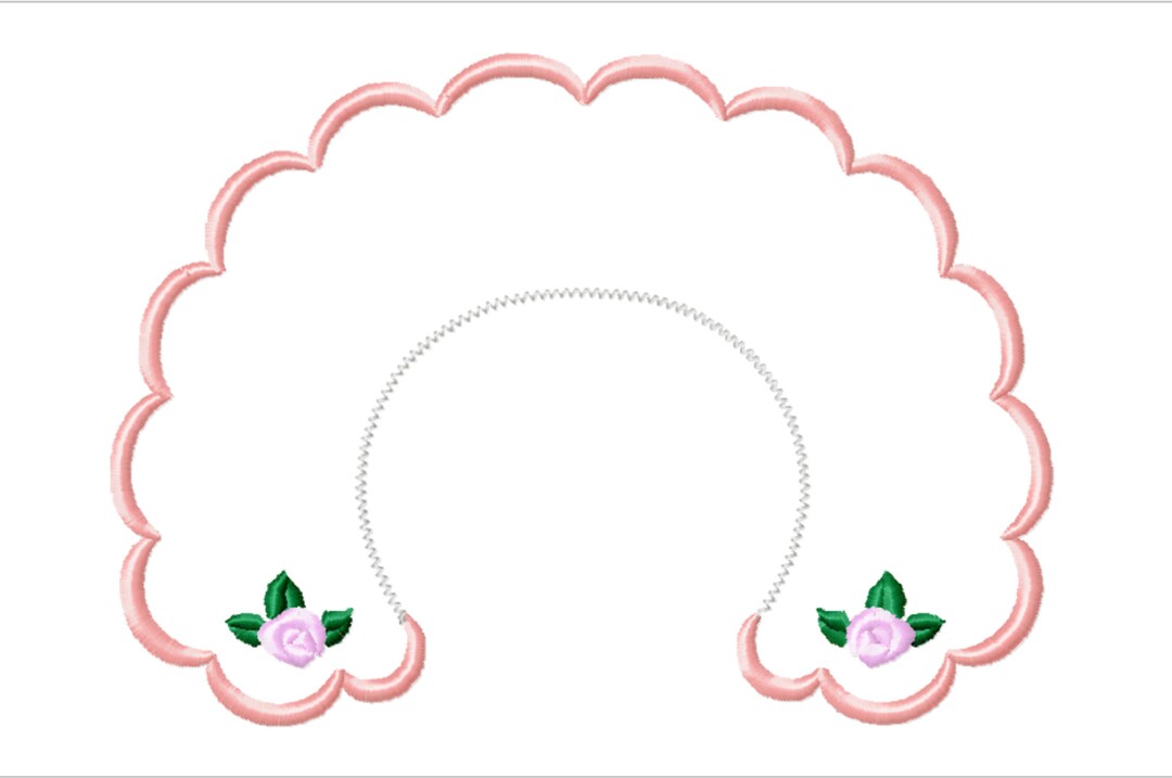 Flower Pattern Collar/baby Collar Machine Embroidery Design, Baby Girl ...