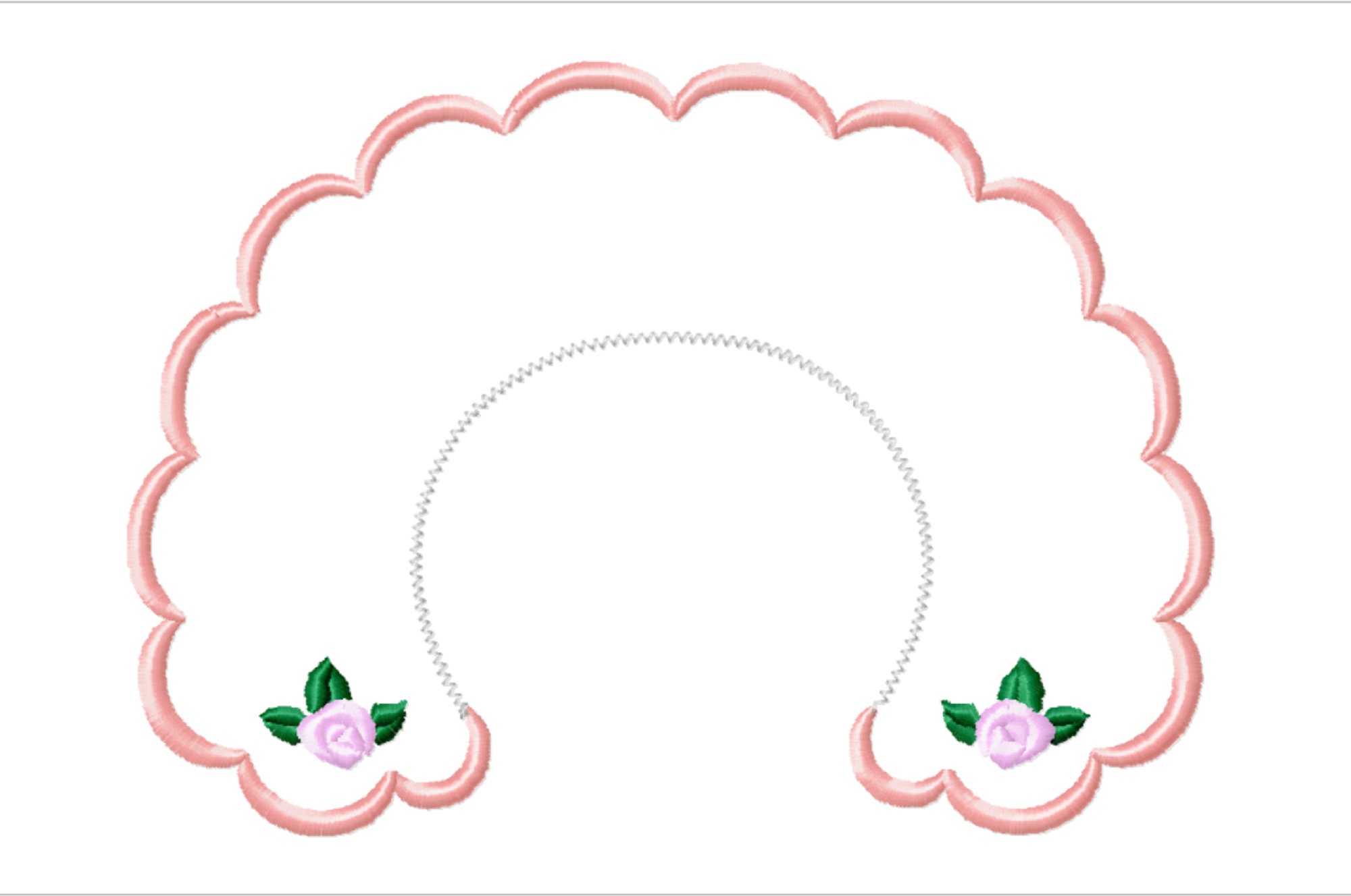 Flower Pattern Collar/baby Collar Machine Embroidery Design, Baby Girl ...