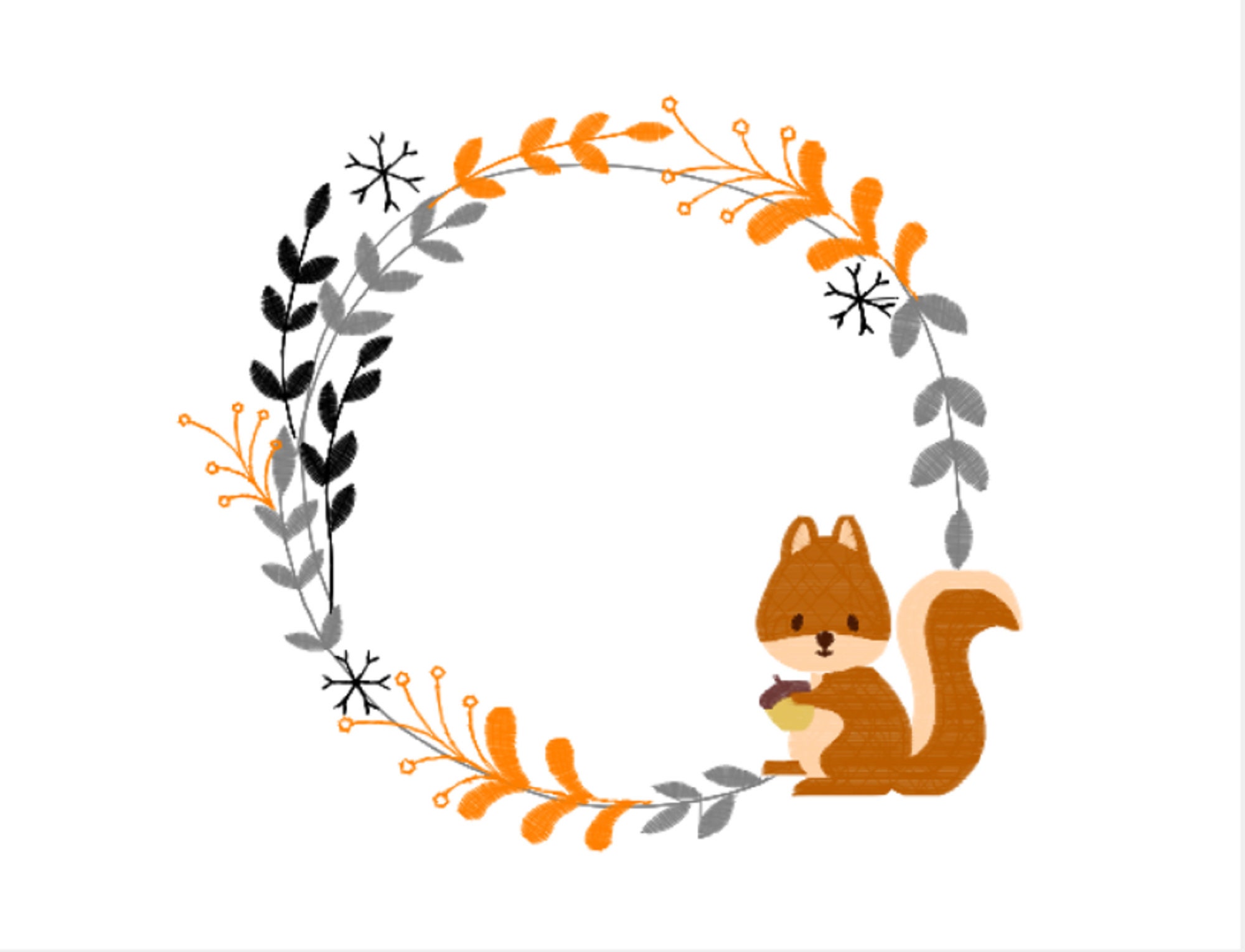 Cute Squirrel Pattern, Squirrel Embroidery, Squirrel Embroidery With ...