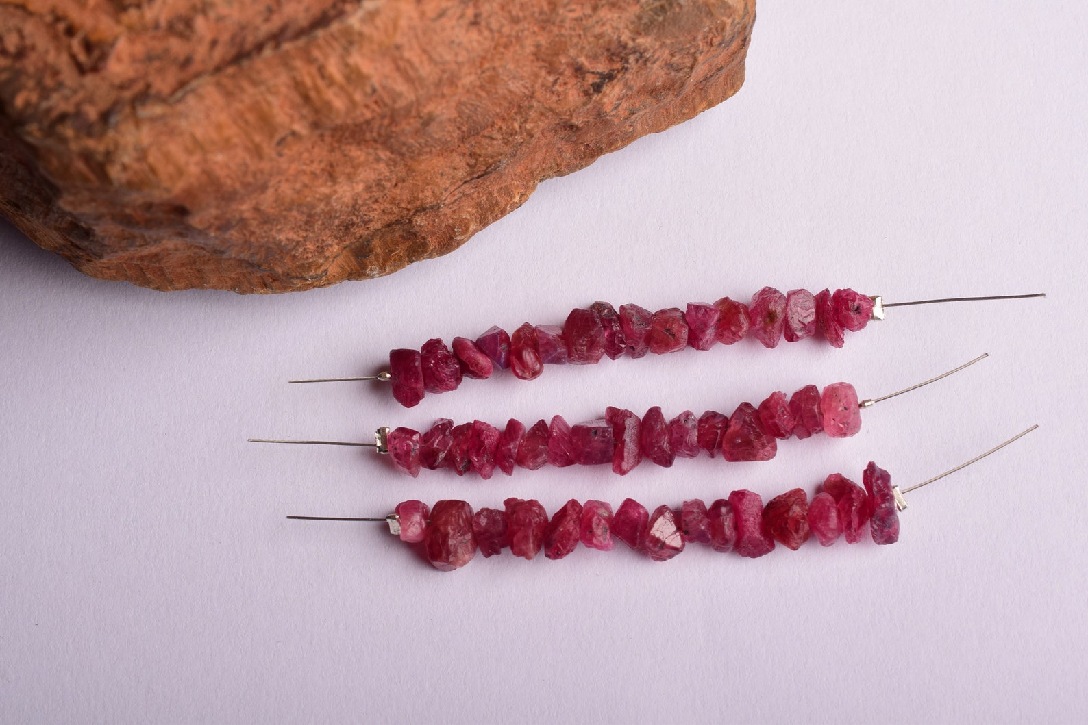 Natural Raw Red Spinel, Drilled Raw Red Spinel, Uncut Shape for ...