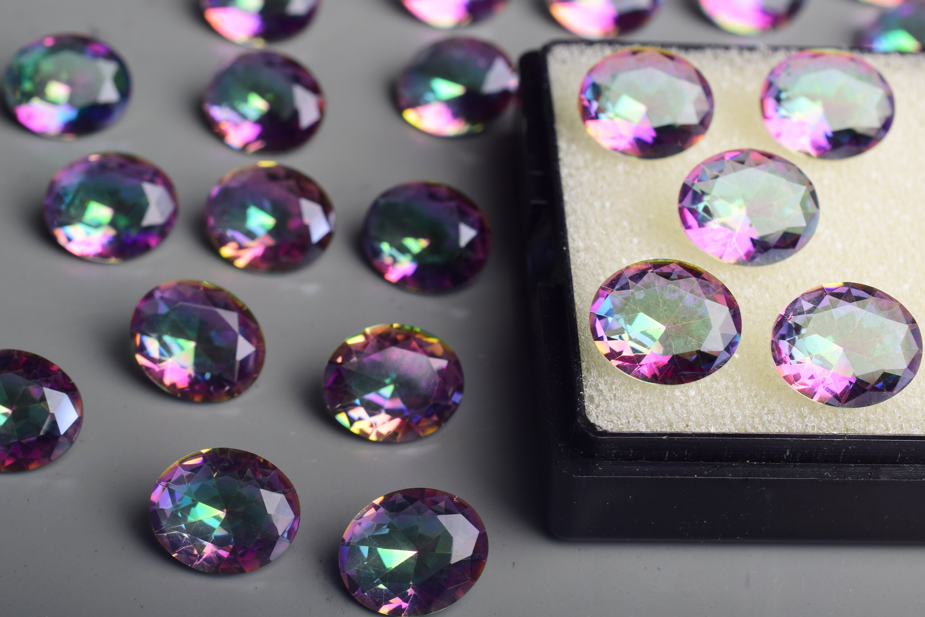 Mystic Topaz Multi Color Topaz Oval Cut Gemstone Faceted | Etsy