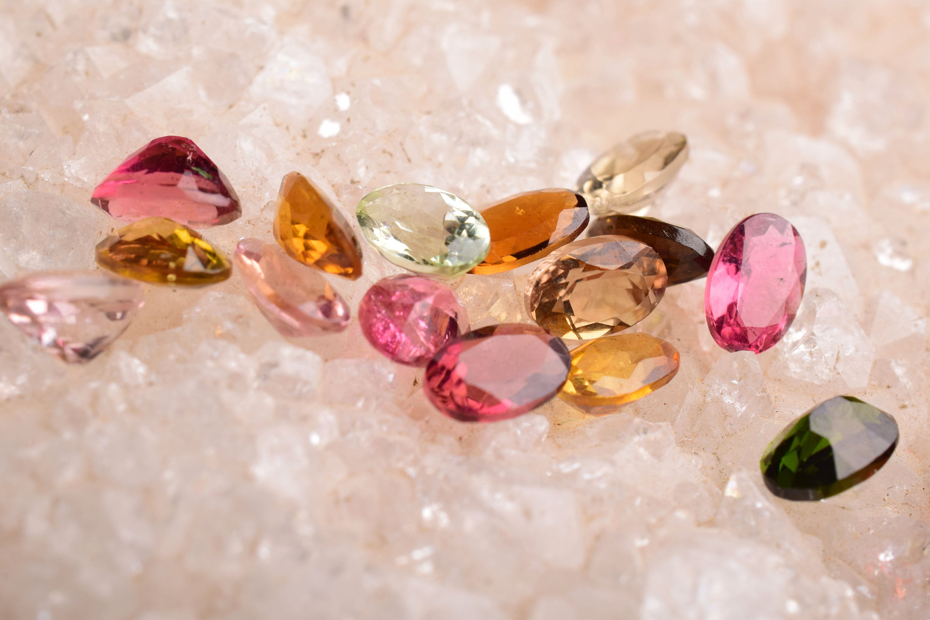 Natural Tourmaline, Multi Color, Faceted, Cut Stone, Mix Tourmaline ...