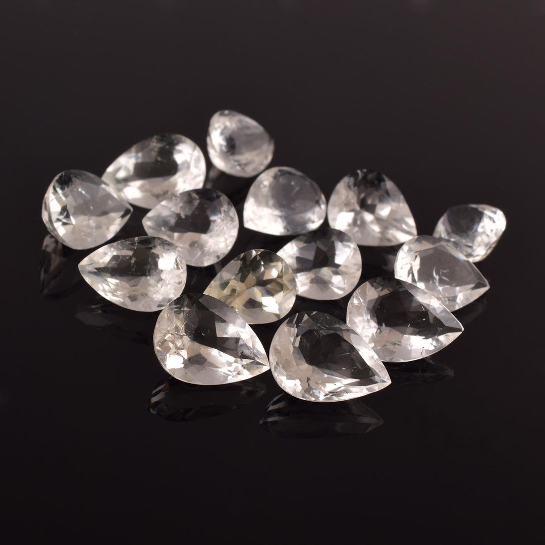 Natural Hyalite Opal Pear Cut Stone, UV Reactive Gemstone, Wholesale ...