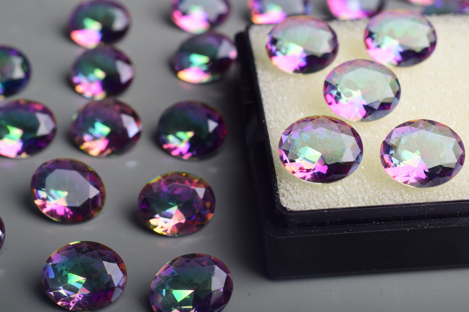 Mystic Topaz Multi Color Topaz Oval Cut Gemstone Faceted | Etsy