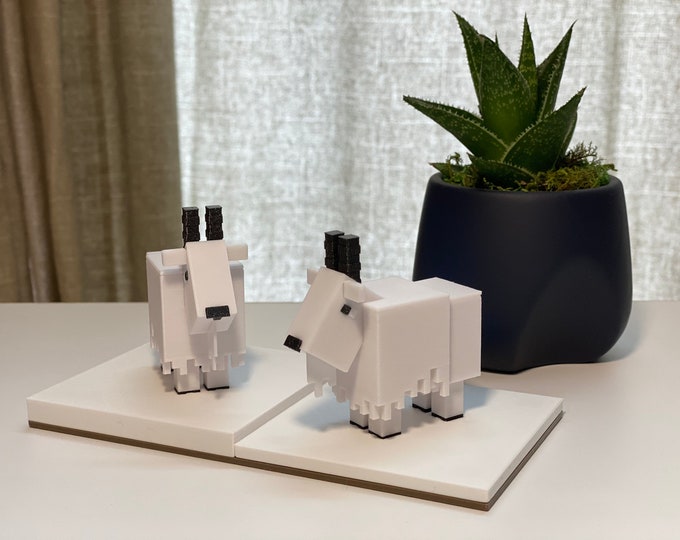 Pair of Baby Goats | 3D Printed Minecraft Figure (unofficial) - Etsy