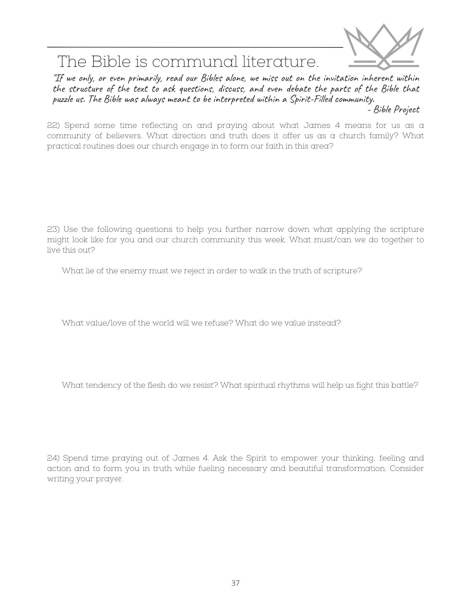 James - Bible Study Guide DOWNLOAD - Etsy