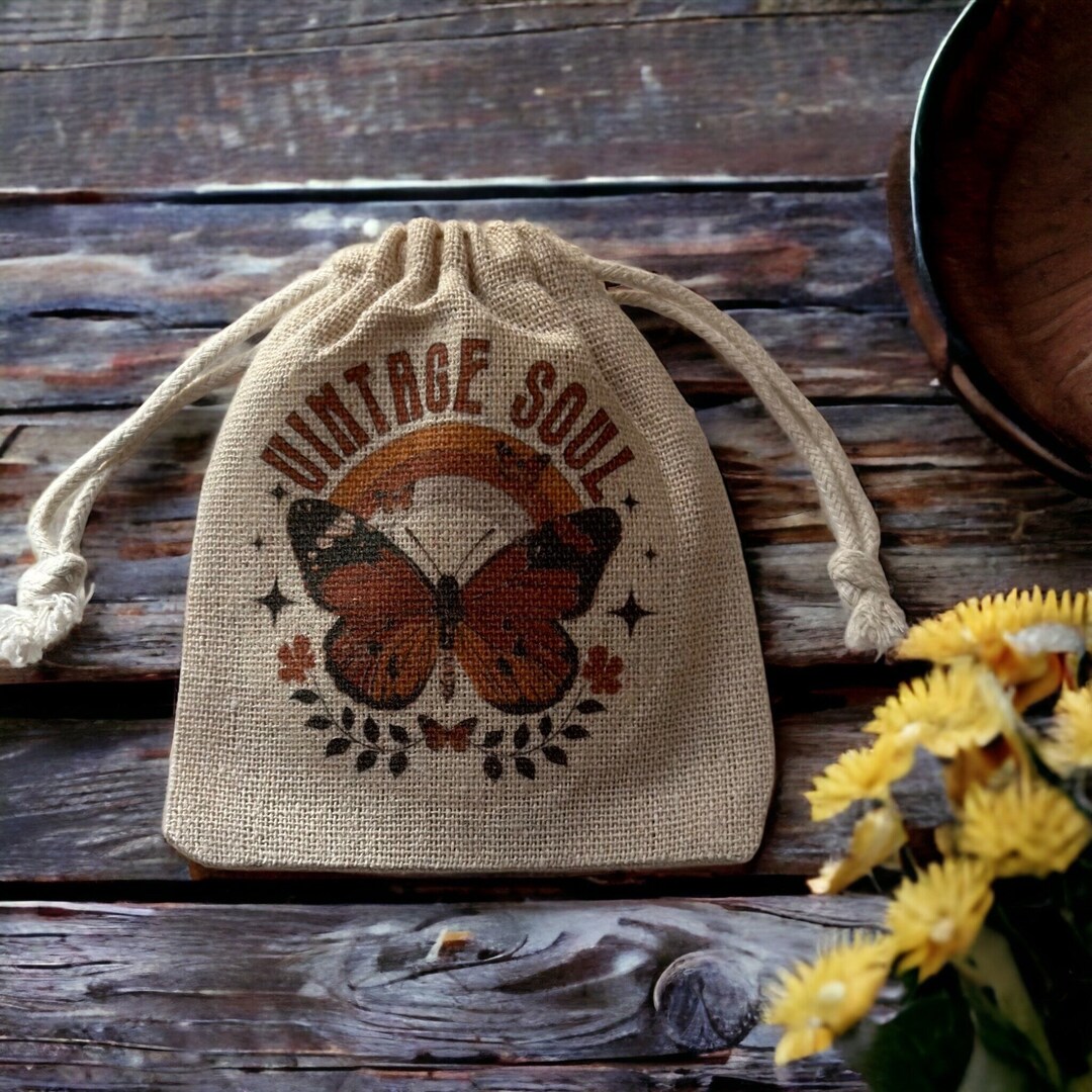 Mini Tote Bag/drawstring Canvas Bag/vintage Soul - Etsy