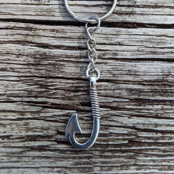 Fish Hook Keychain - Etsy