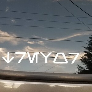 Aurebesh Car Decal Your Name Translated Into Aurebesh Great Gift for ...