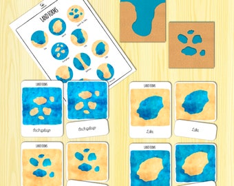 Types of Landforms Flashcards | Landforms Montessori 3-part Cards ...