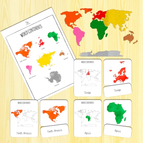 CONTINENTS of the WORLD French Edition 888 French and - Etsy