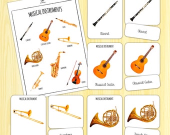 Musical Instruments Flashcards Printable, Music Instruments ...