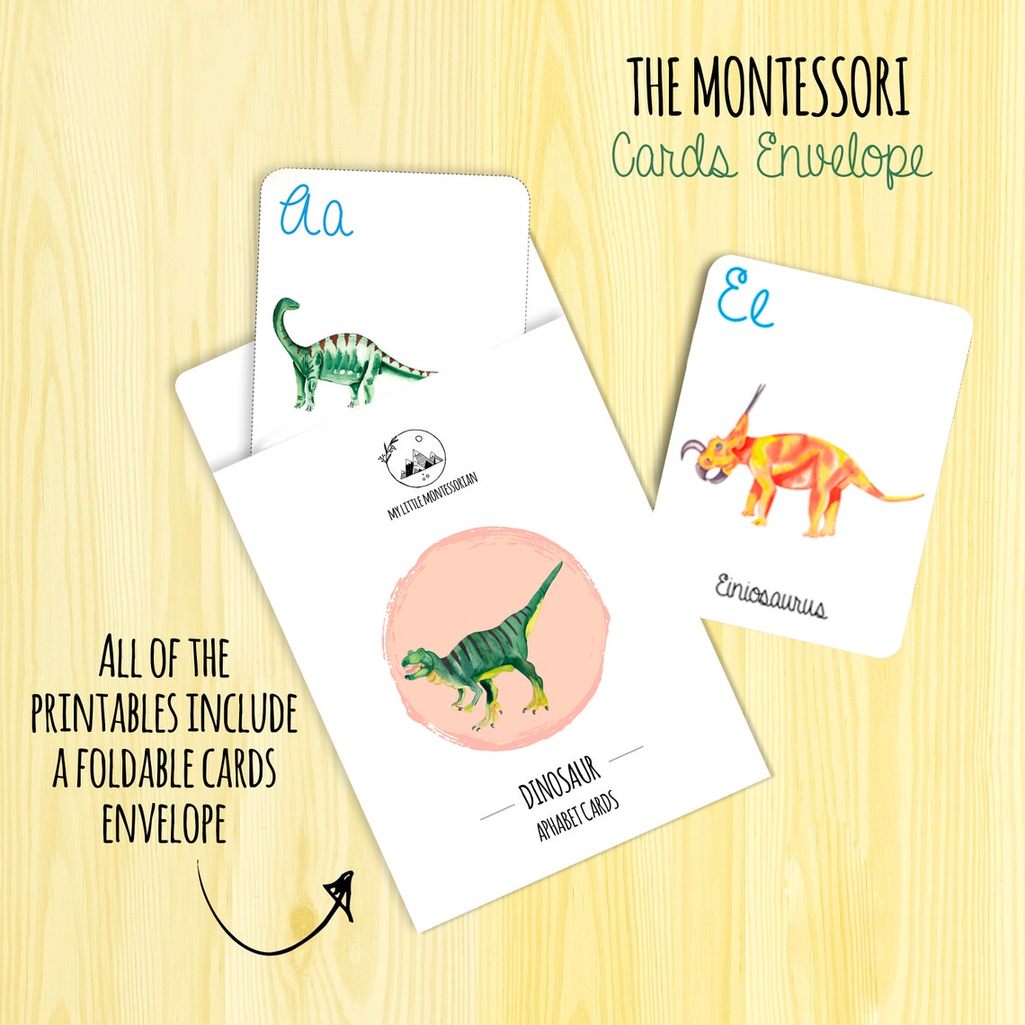 Dinosaur Alphabet Cards - Etsy