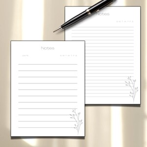 To Do List / Notes Printable PDF Daily Checklist Weekly - Etsy
