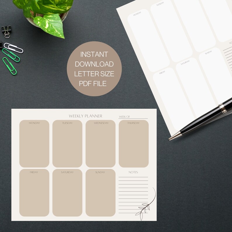 Weekly Planner Printable to Do List Digital Download - Etsy