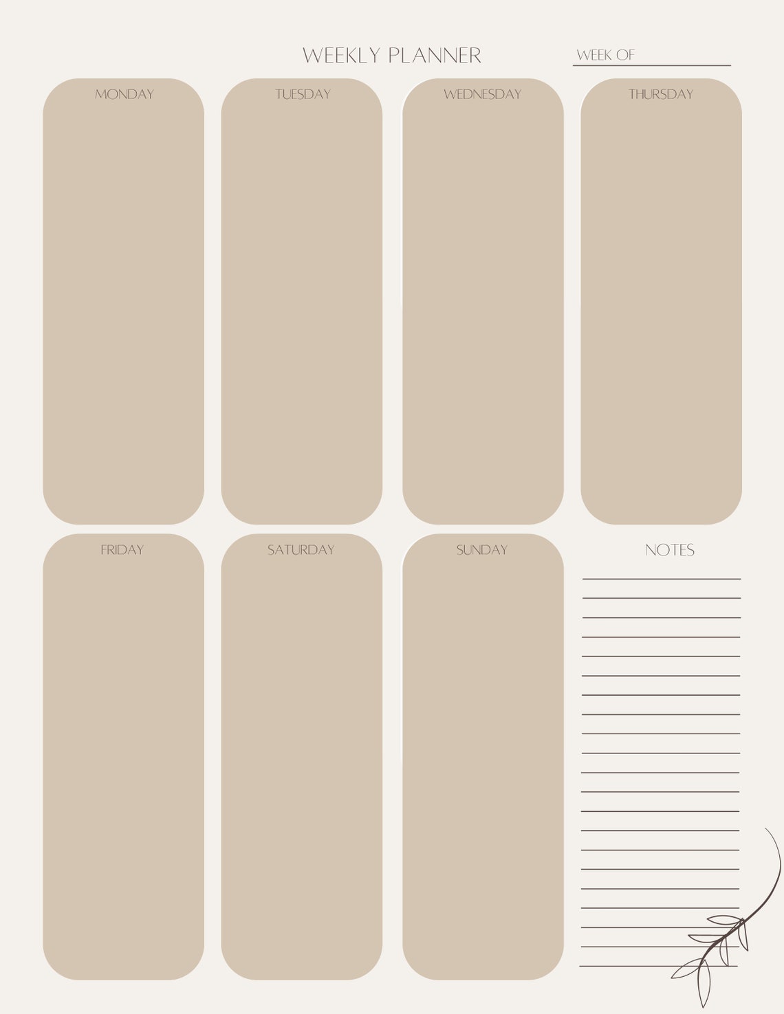 Weekly Planner Printable to Do List Digital Download - Etsy