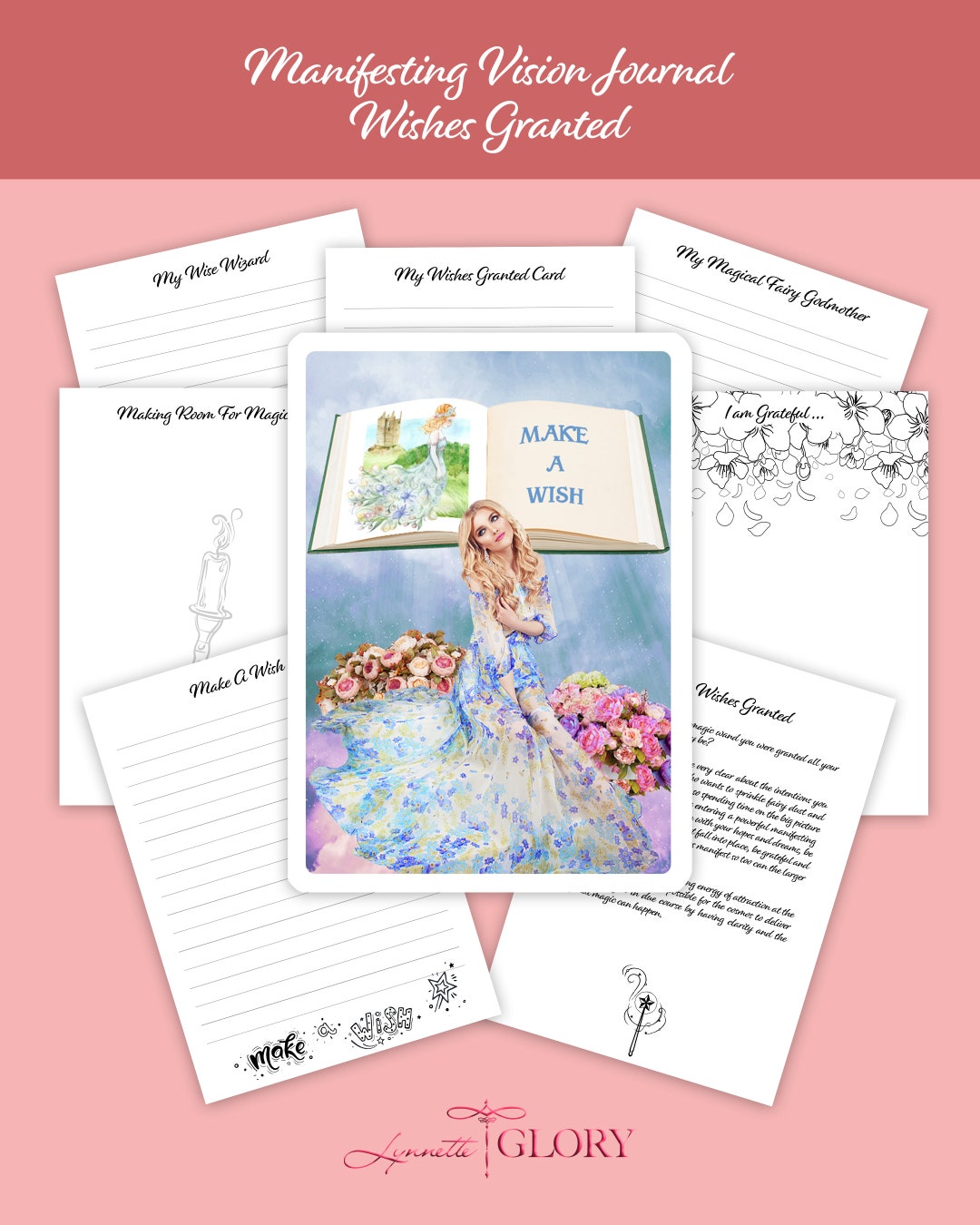 Manifesting Vision Journal Wishes Granted, 29 Page Journal, Printable ...