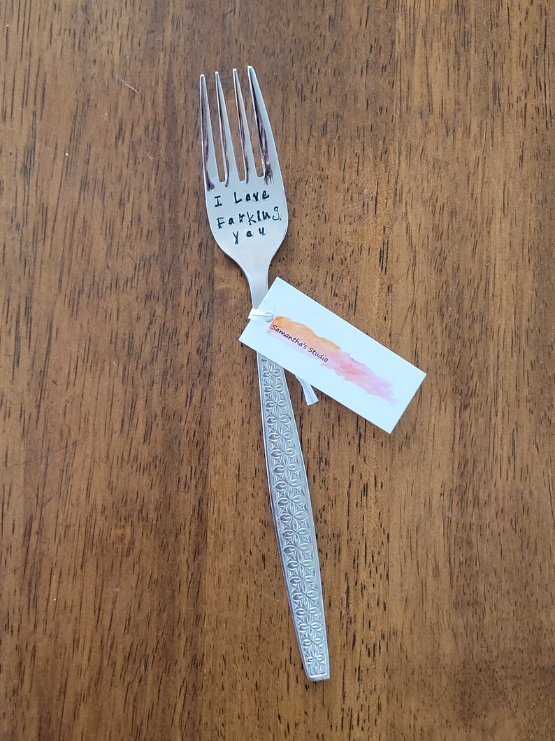 1 X Quote Cutlery fork i Forking Love You Word - Etsy