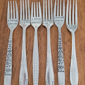 1 X i Forking Love You Quote Cutlery fork, Word Fork, Upcycled Vintage ...