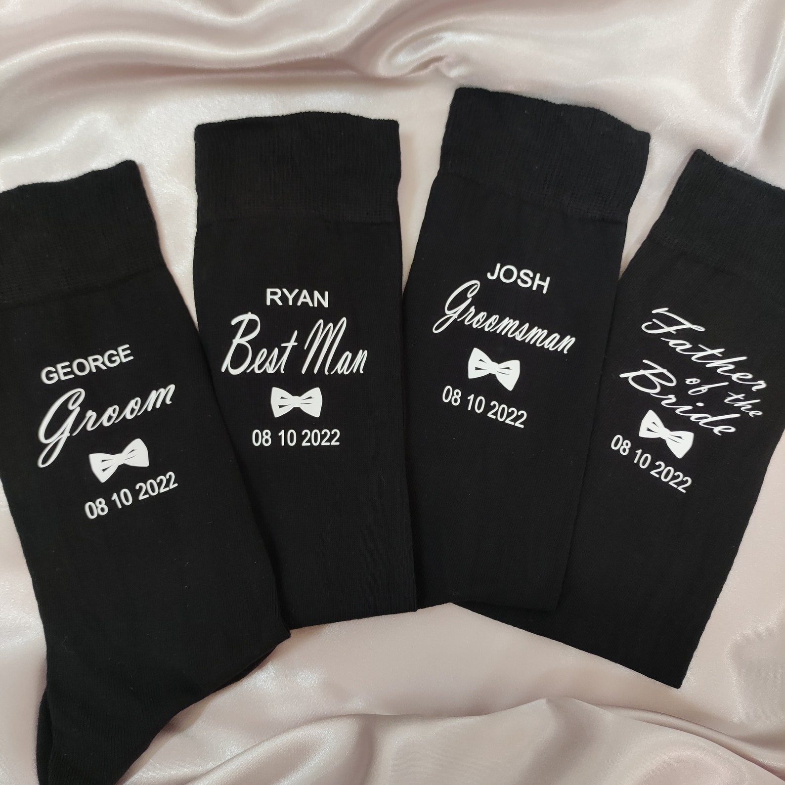 Luxury Wedding Socks Personalised Wedding Socks Groomsmen Socks Best ...