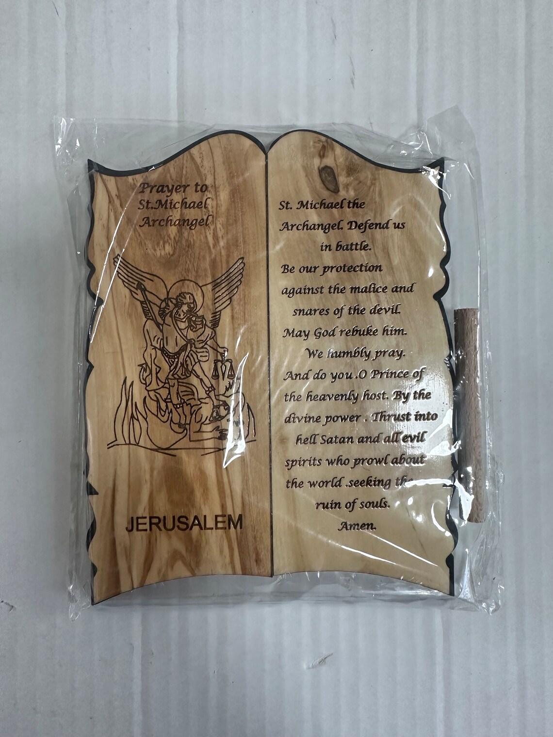 Arch Angel/saint Michael/prayer/ Olive Wood / Handmade/holyland - Etsy