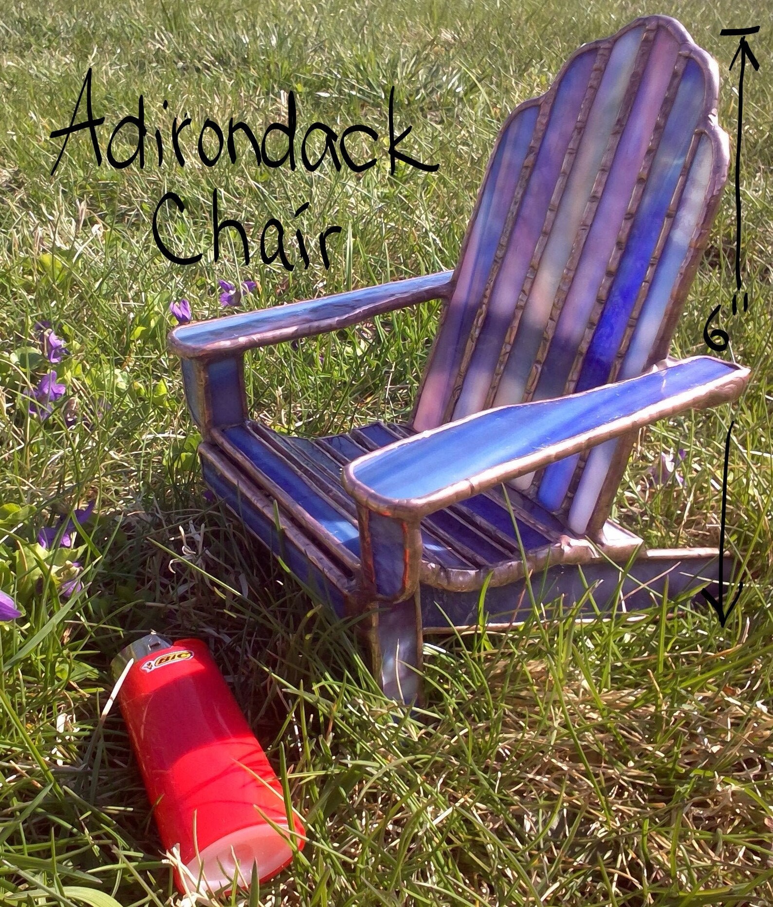 Stained Glass Miniature Adirondack Chair | Etsy