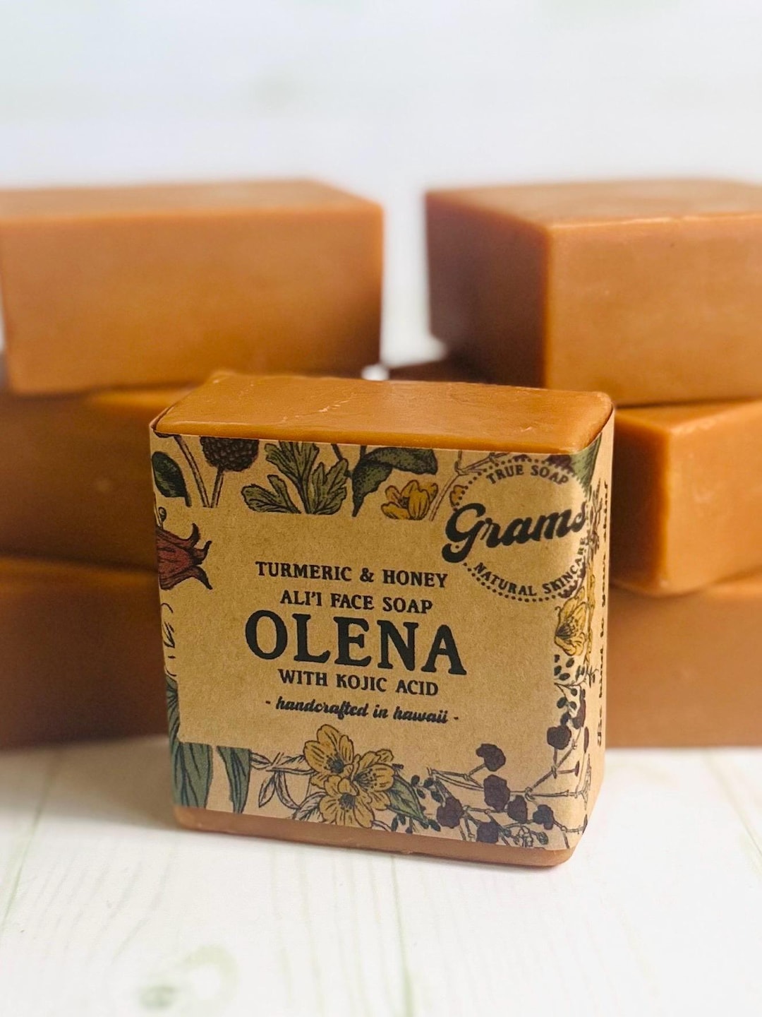 Olena - Turmeric & Honey Ali’i Face Soap With Kojic Acid - Etsy