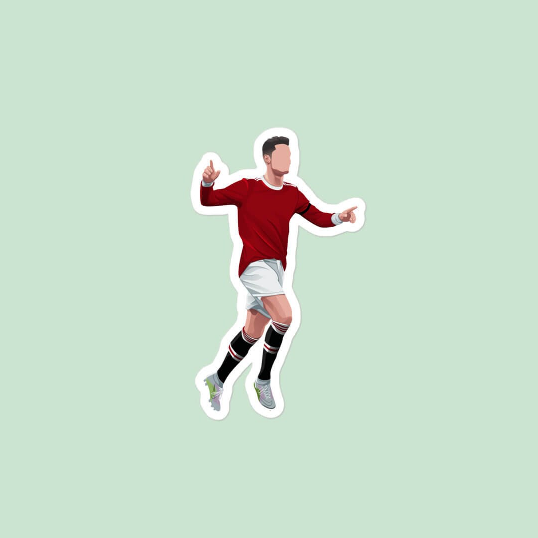 Cristiano Ronaldo Sticker Manchester United Sticker - Etsy