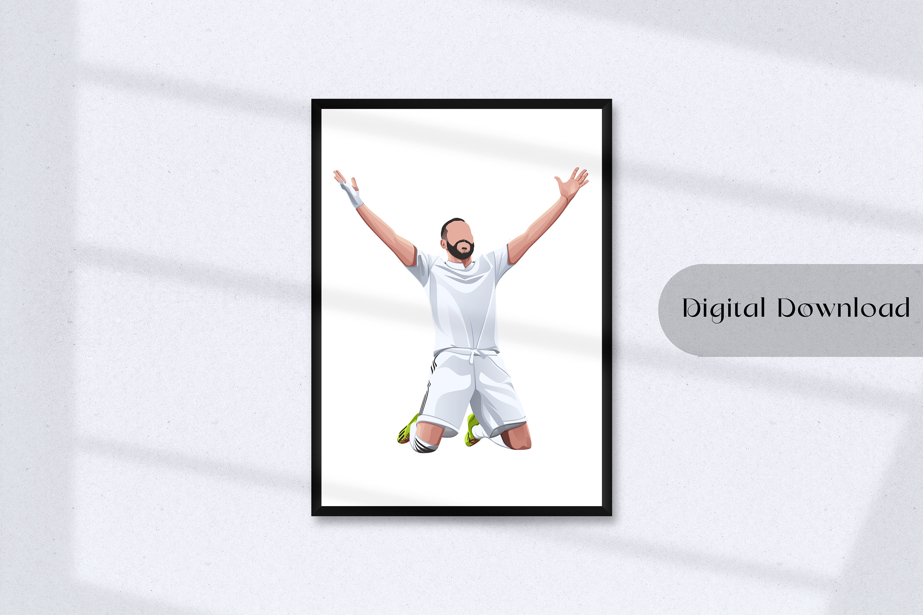 Benzema Poster Printable Football Wall Art Real Madrid - Etsy