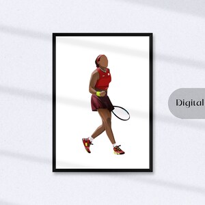 COCO Gauff Poster Printable Tennis Poster Womens in Sport Wall Art ...
