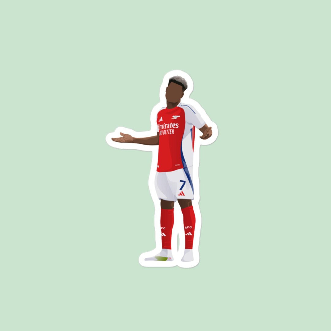 Bukayo Saka Sticker Arsenal Football Sticker - Etsy