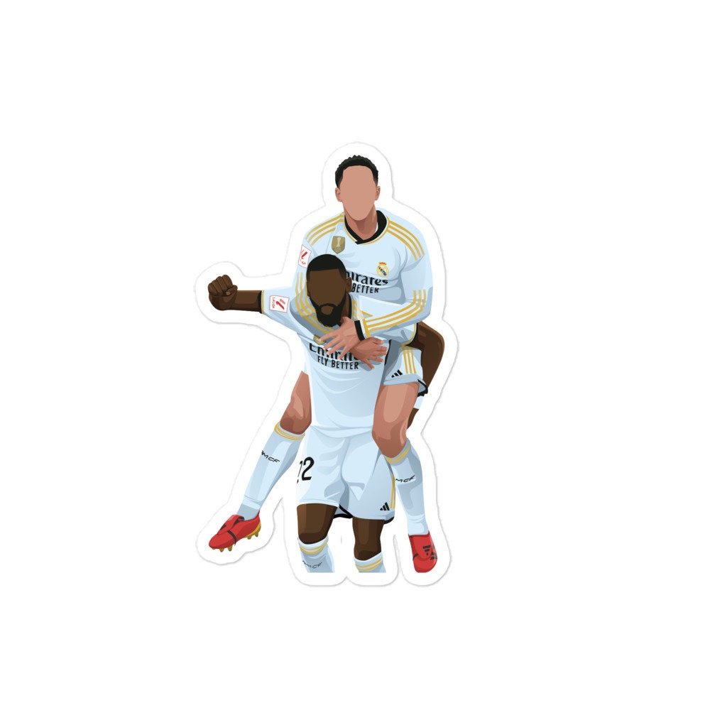 Real Madrid Sticker Jude Bellingham and Antonio Rudiger - Etsy
