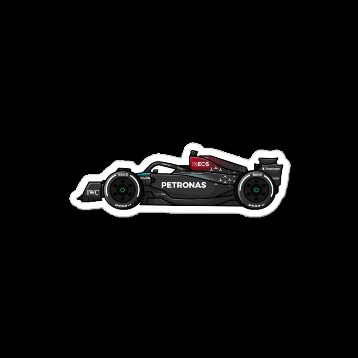 Lewis Hamilton F1 Car Sticker Mercedes F1 Car Sticker 2024 Formula 1 ...