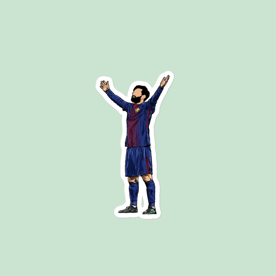 Messi Sticker Football Fan Sticker, Barcelona FC Sticker - Etsy