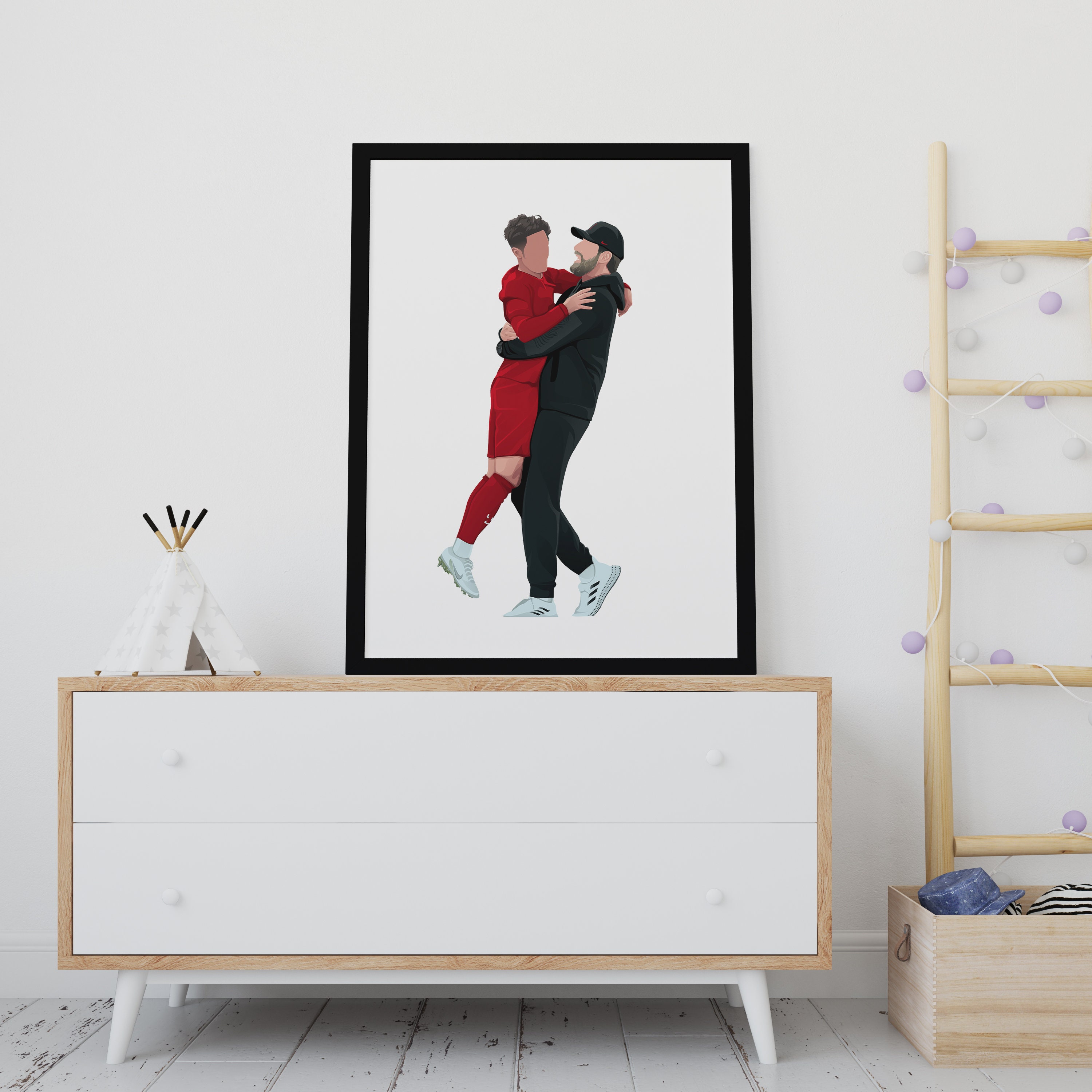 Klopp and Fabio Poster Printable Football Wall Art Liverpool Poster ...