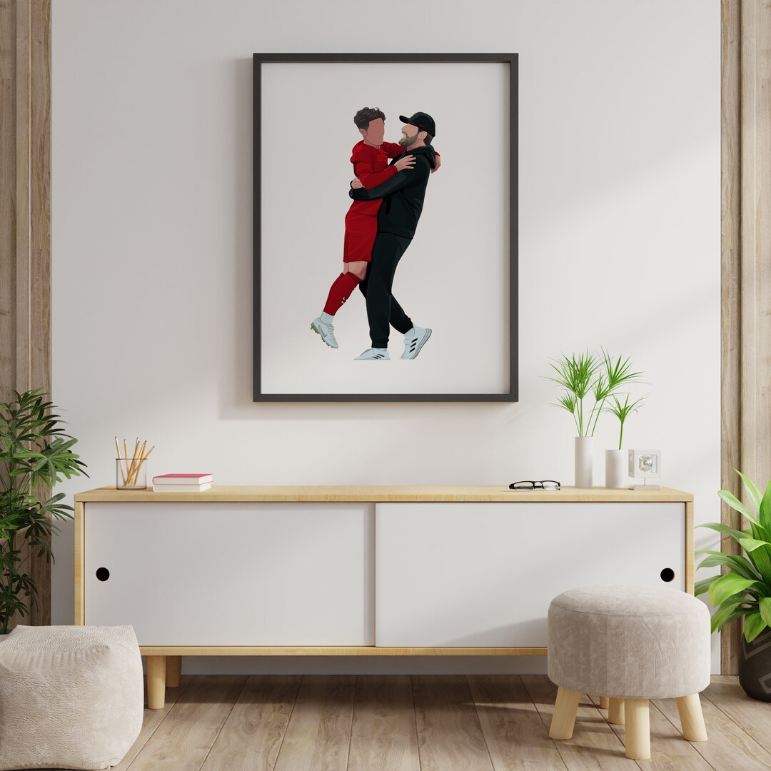 Klopp and Fabio Poster Printable Football Wall Art Liverpool Poster ...