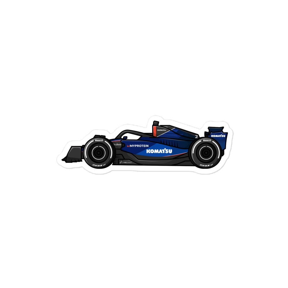 Williams Racing F1 Car Sticker Logan Sargeant Formula 1 Car Sticker - Etsy