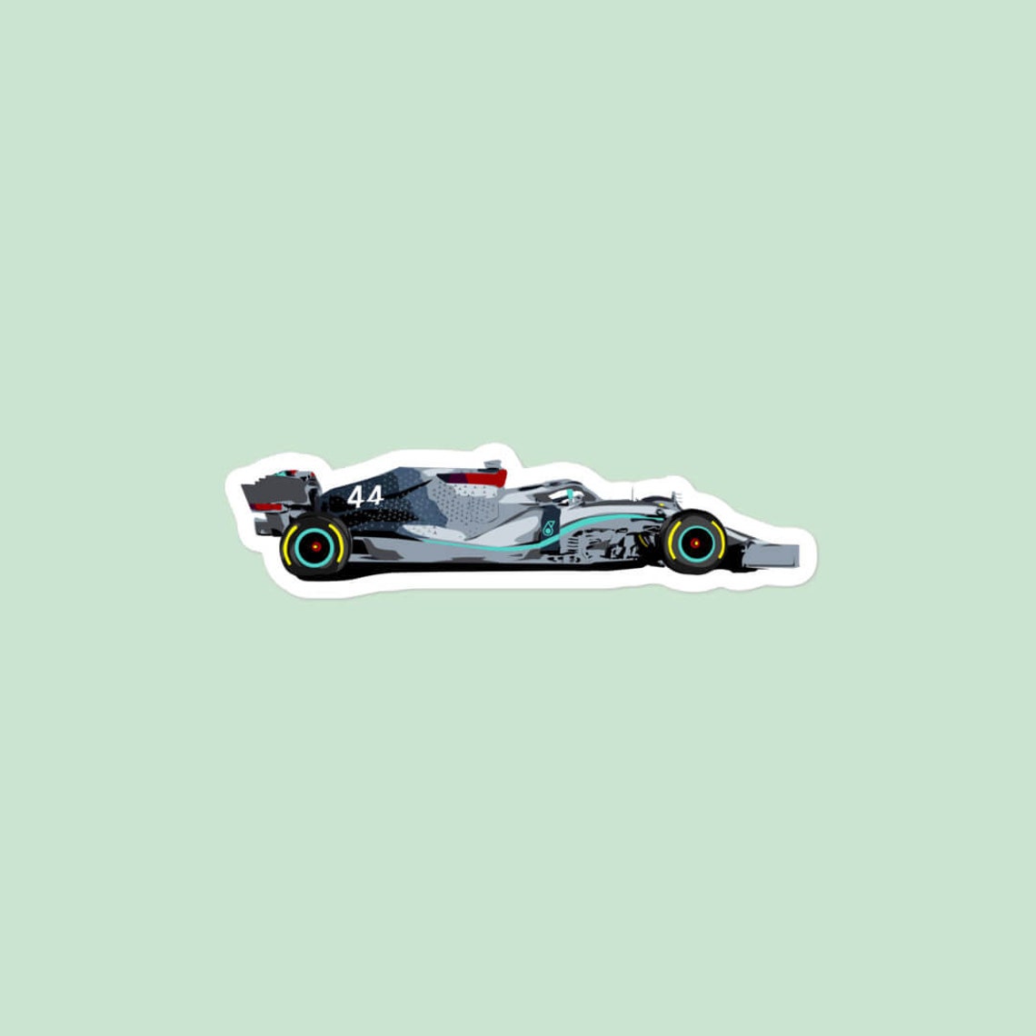 Mercedes F1 Car Sticker - Etsy