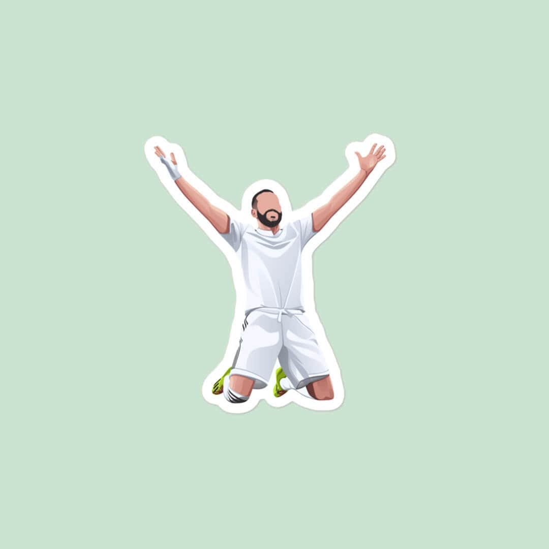 Benzema Soccer Sticker Athletic Decal for Laptops Sticker, Water ...