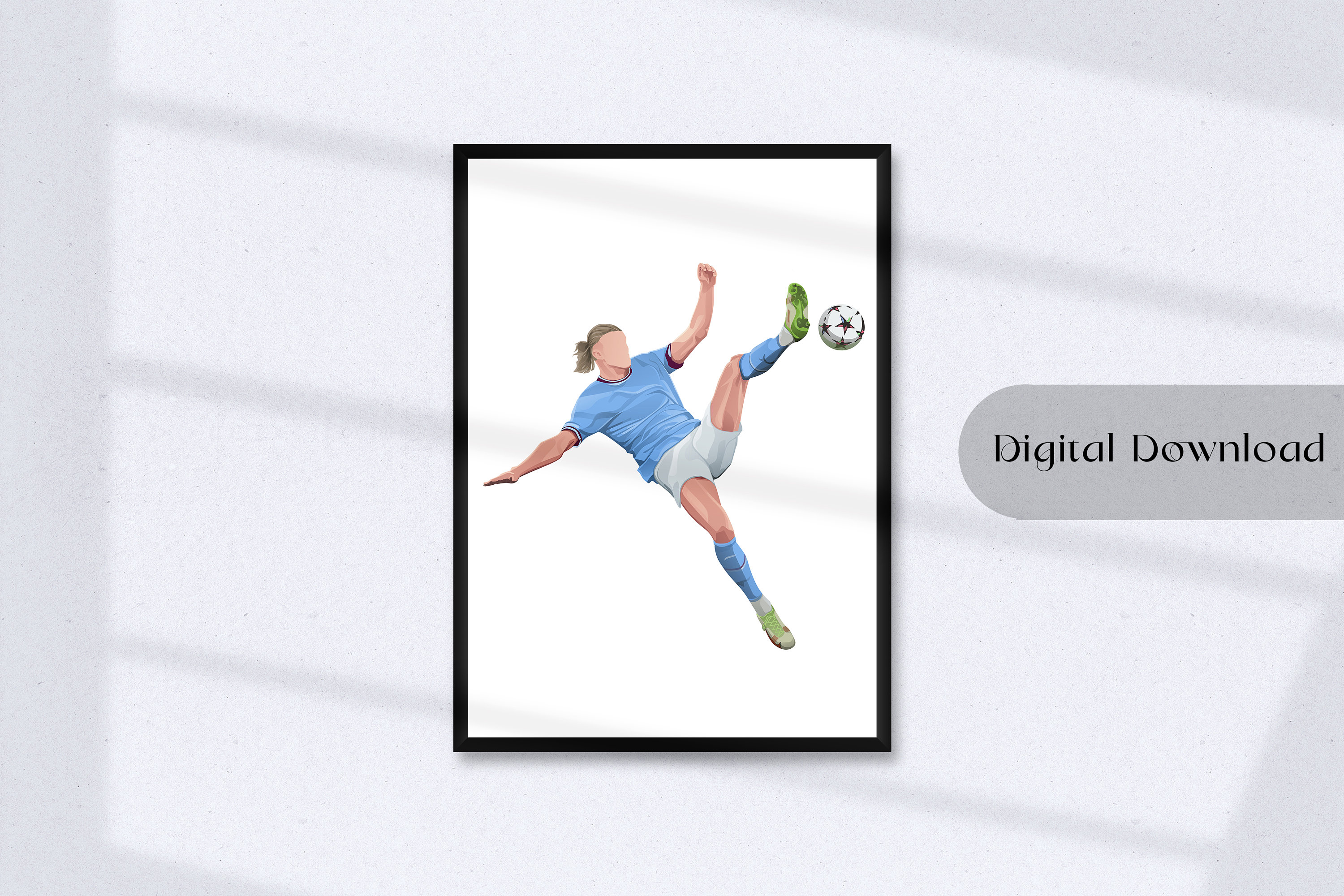 Erling Haaland Poster Printable Football Wall Art - Etsy
