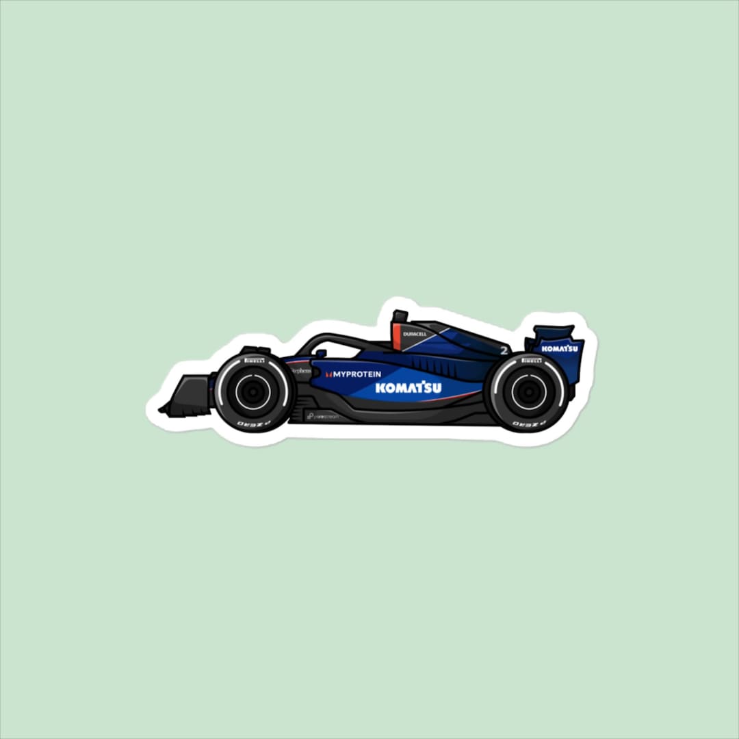 Williams Racing F1 Car Sticker Logan Sargeant Formula 1 Car Sticker - Etsy
