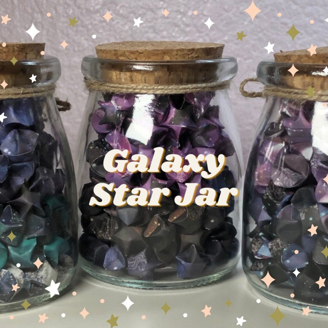 Galaxy Patterned Star Jar - Etsy