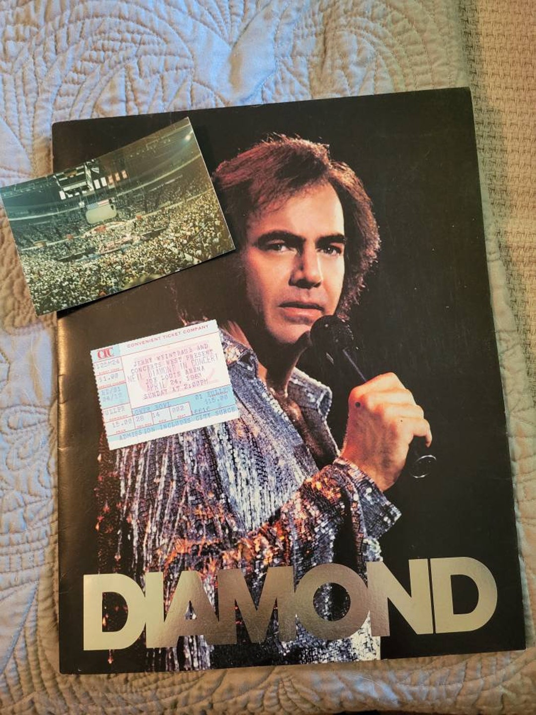 Programa de concierto de Neil Diamond y talón de entrada 1983 - Etsy España