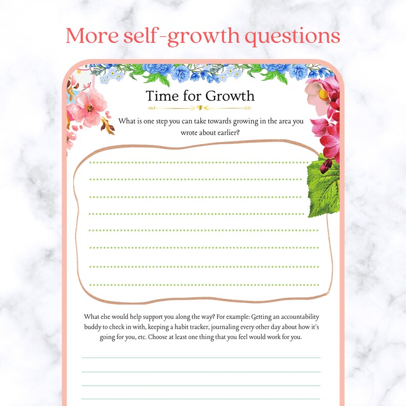 Self-growth Journal, Self-care Journal, Self Reflection Journal, Self ...