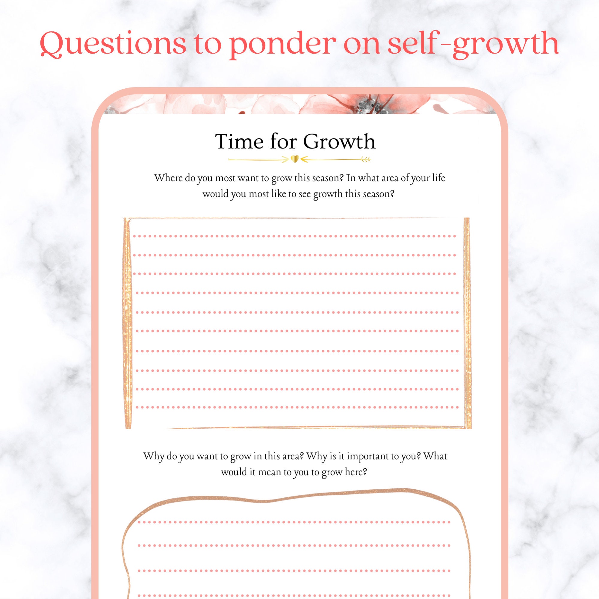 Self-growth Journal, Self-care Journal, Self Reflection Journal, Self ...