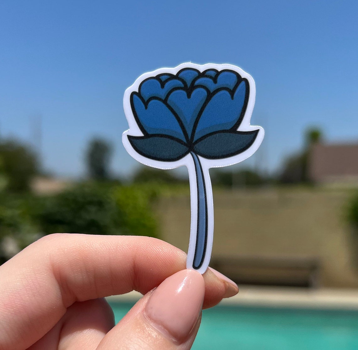 Blue Carnation Sticker - Etsy