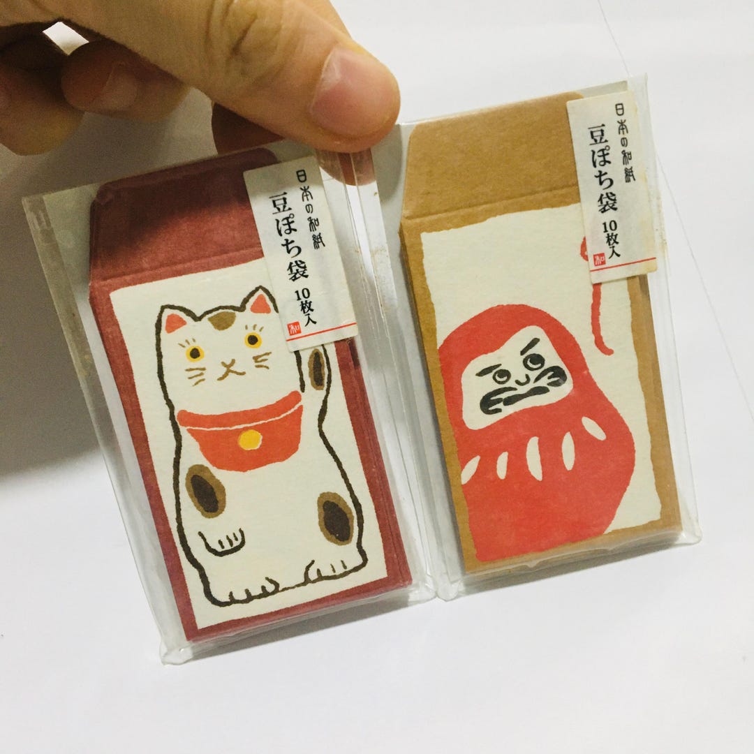 Cute Japanese Mini Mini Envelope Washi Paper Pochi Envelope Daruma Doll ...
